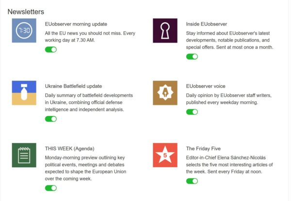 What’s new for you at EUobserver — six newsletters, deeper ...